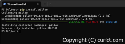Python - エラー No module named 'PIL' が発生する